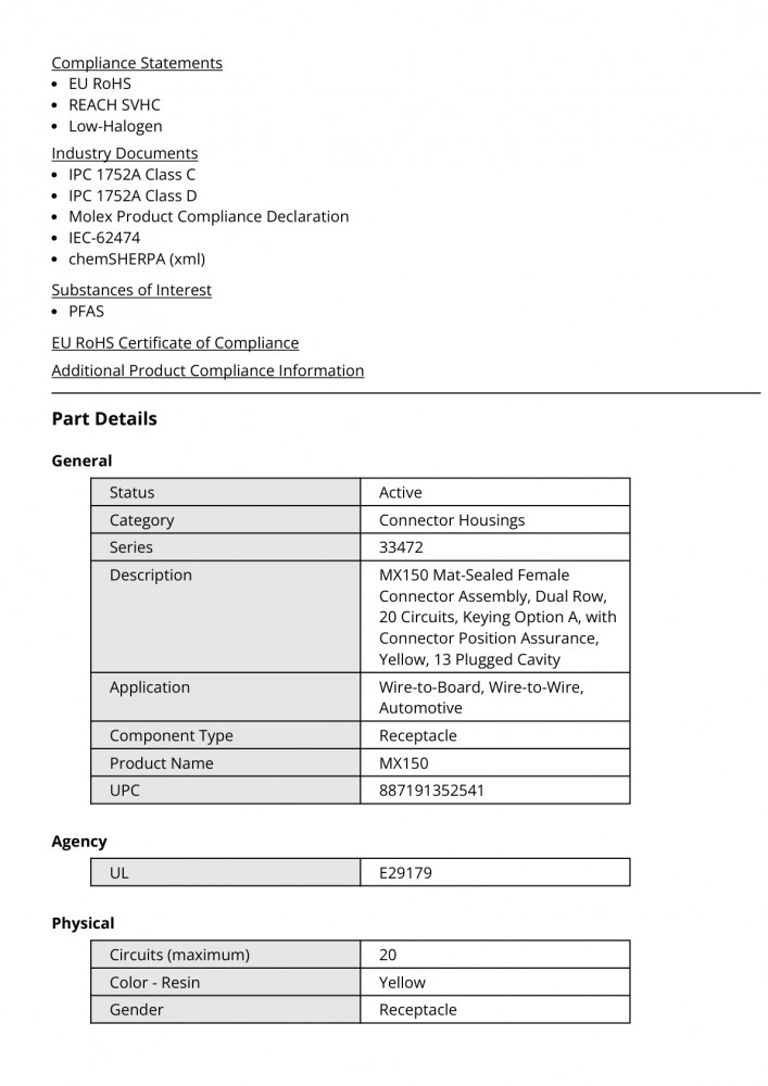 MOLEX 334722119 product document image, page 2