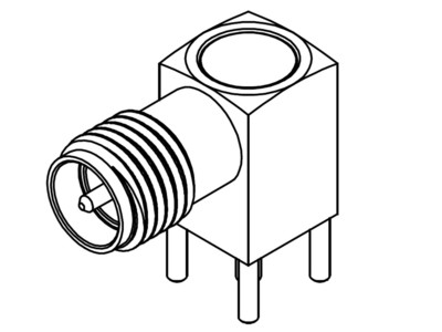 SMA Jack, Reverse Polarity, Right-Angle, PCB Receptacle, Die Cast Body, Nickel (Ni) Plated, 50 Ohms for sale