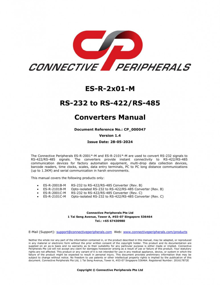 ES-R-2x01-M manual page 1
