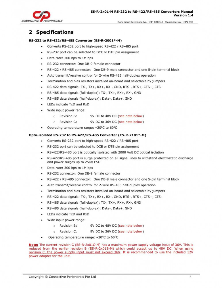 ES-R-2x01-M manual page 4