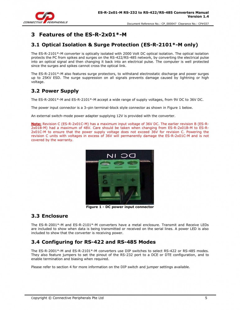 ES-R-2x01-M manual page 5