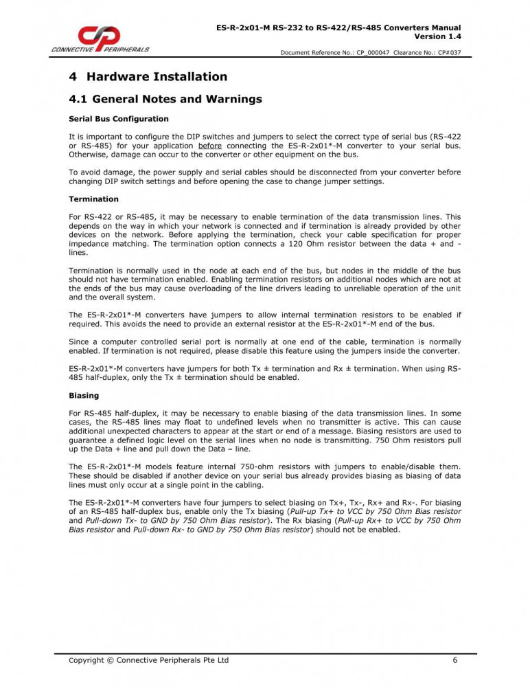 ES-R-2x01-M manual page 6