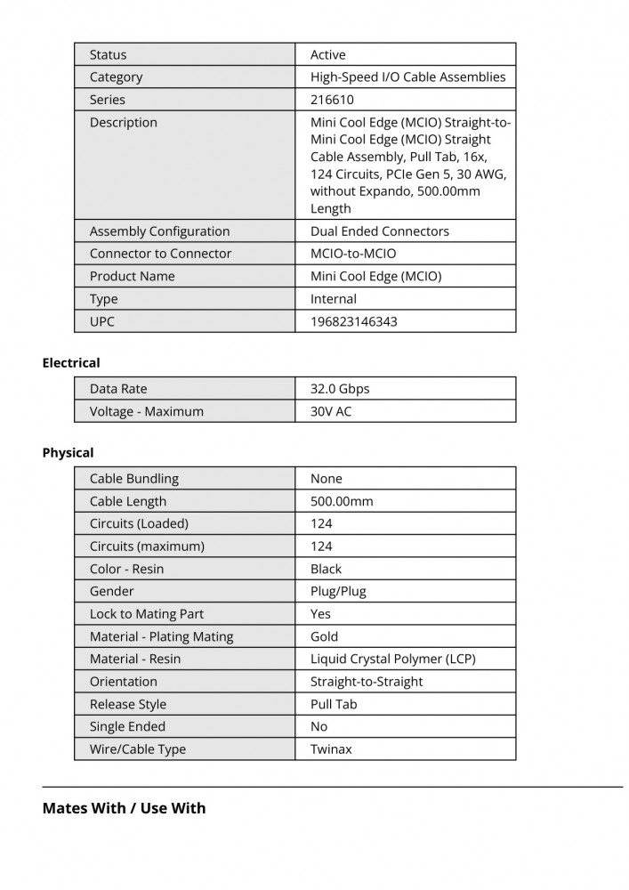 MOLEX 2166101137 technical document image, page 2