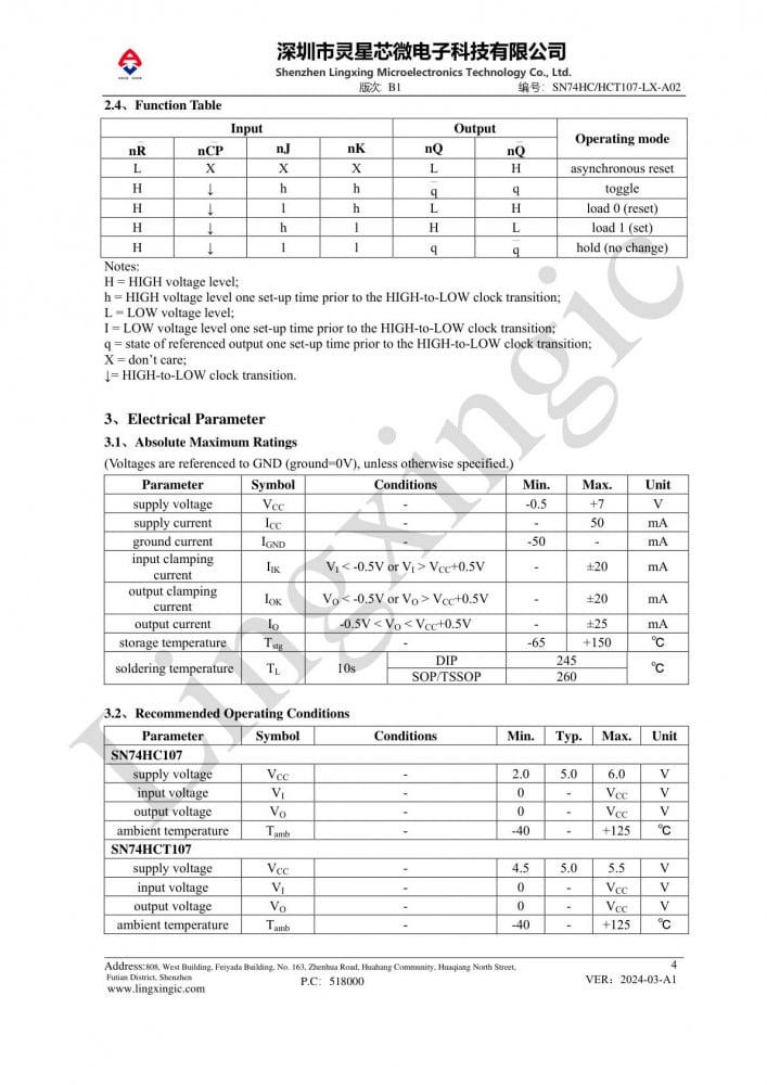 SN74HC107 datasheet page 6