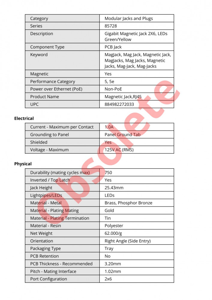 Product document page 2 for MOLEX 857281003