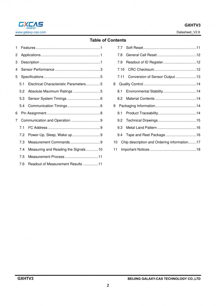 GXHTV3C technical document page 2