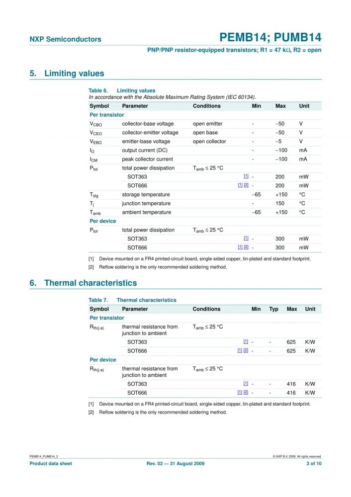 PUMB14 datasheet page 4