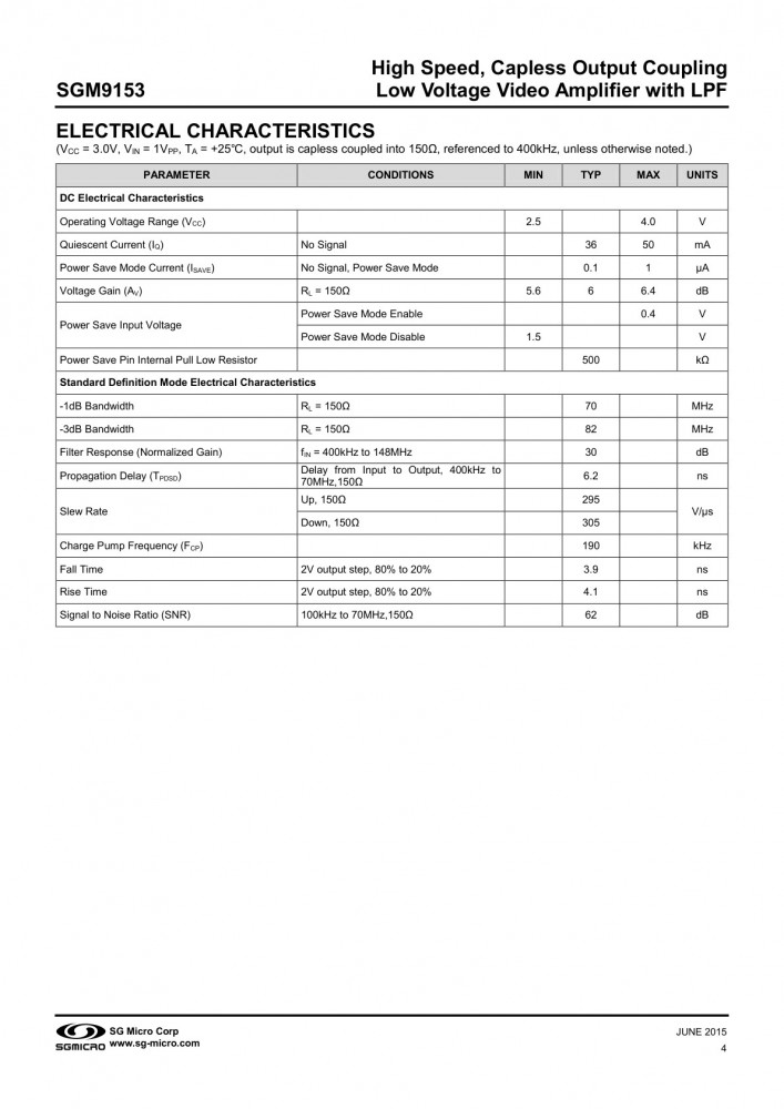 SGM9153 datasheet page 4