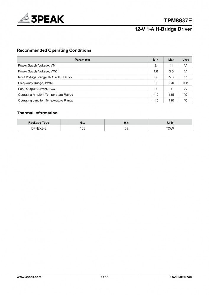 TPM8837E datasheet page 6