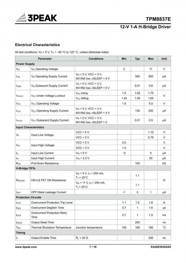 TPM8837E datasheet page 7