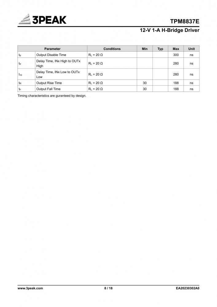 TPM8837E datasheet page 8