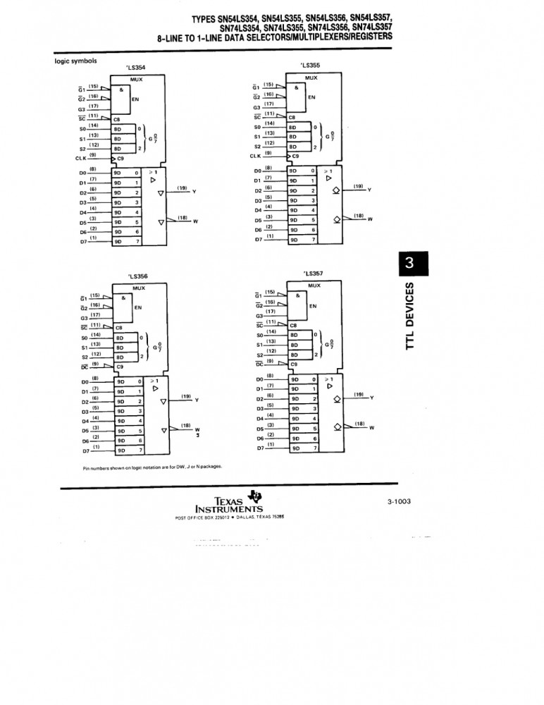 54LS356J datasheet page 4
