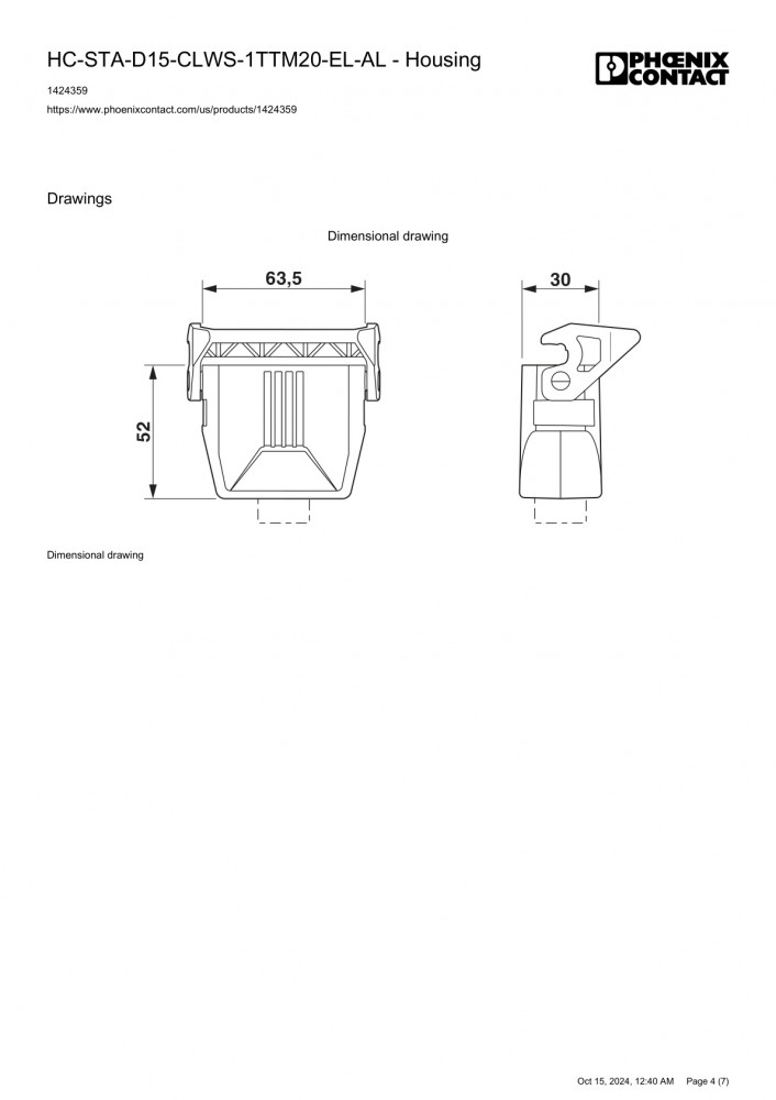 Phoenix Contact 1424359 technical document page 4