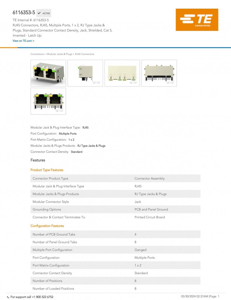 6116353-5 technical document page 1