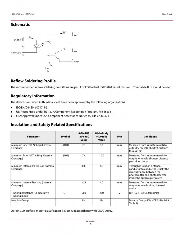HCPL-4562 datasheet page 5