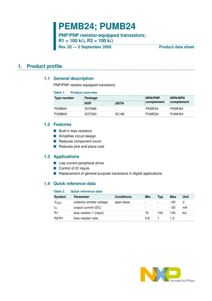 PUMB24 datasheet page 2