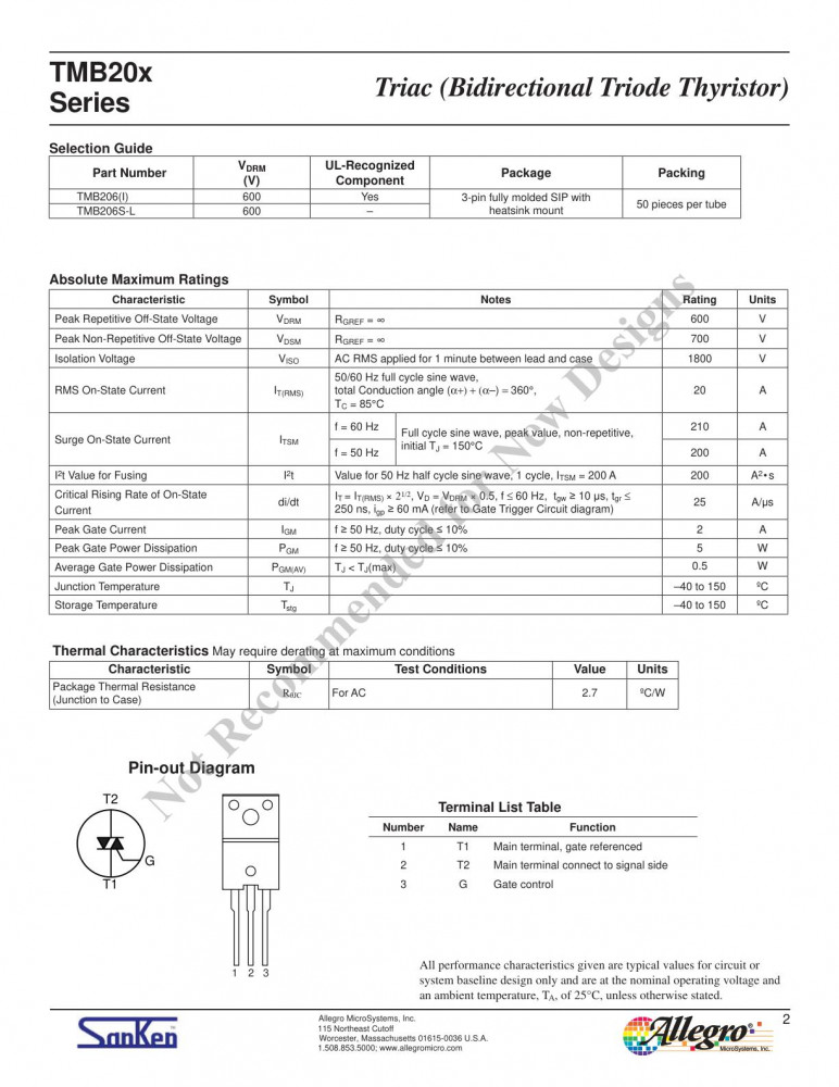 TMB206S-L datasheet page 2