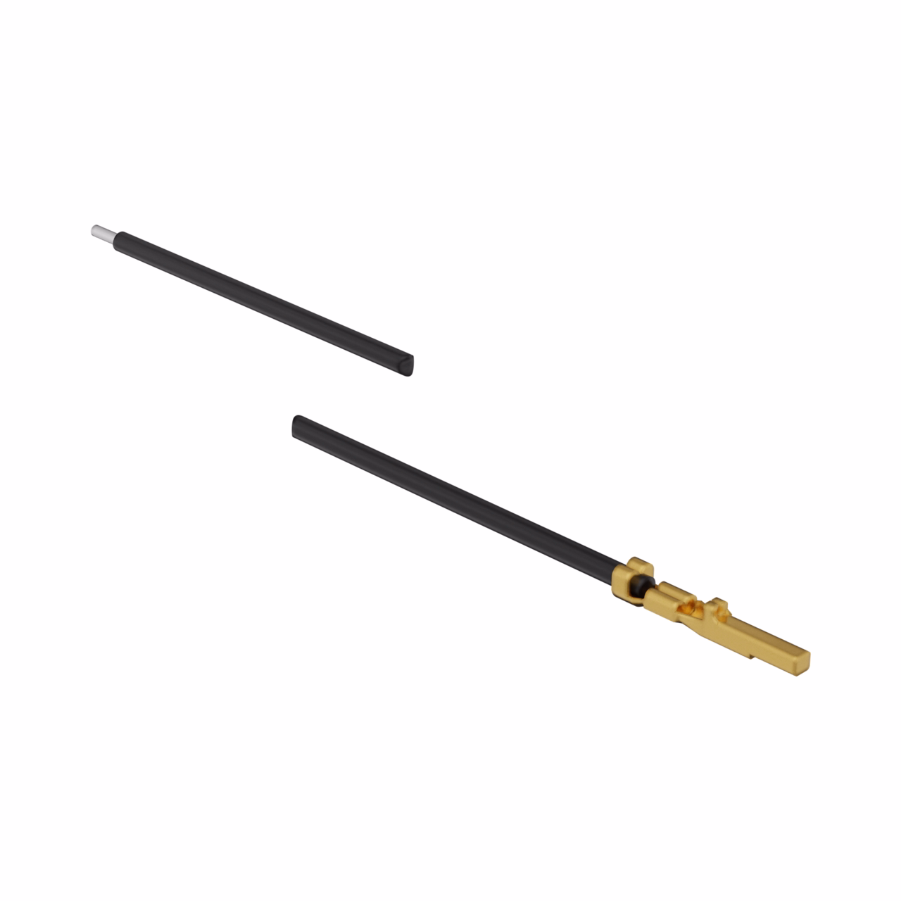 Pre-Crimped Lead Mega-Fit Tangless TPA-Capable Female-to-Pigtail, Gold (Au) Plating, 450.00mm Length, 10 AWG, Black for sale