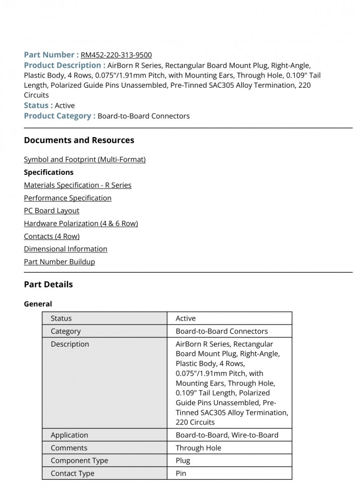 RM452-220-313-9500 technical document page 1
