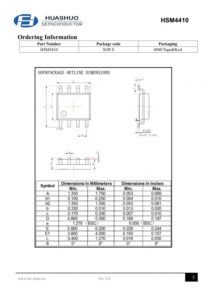 HSM4410 datasheet page 5