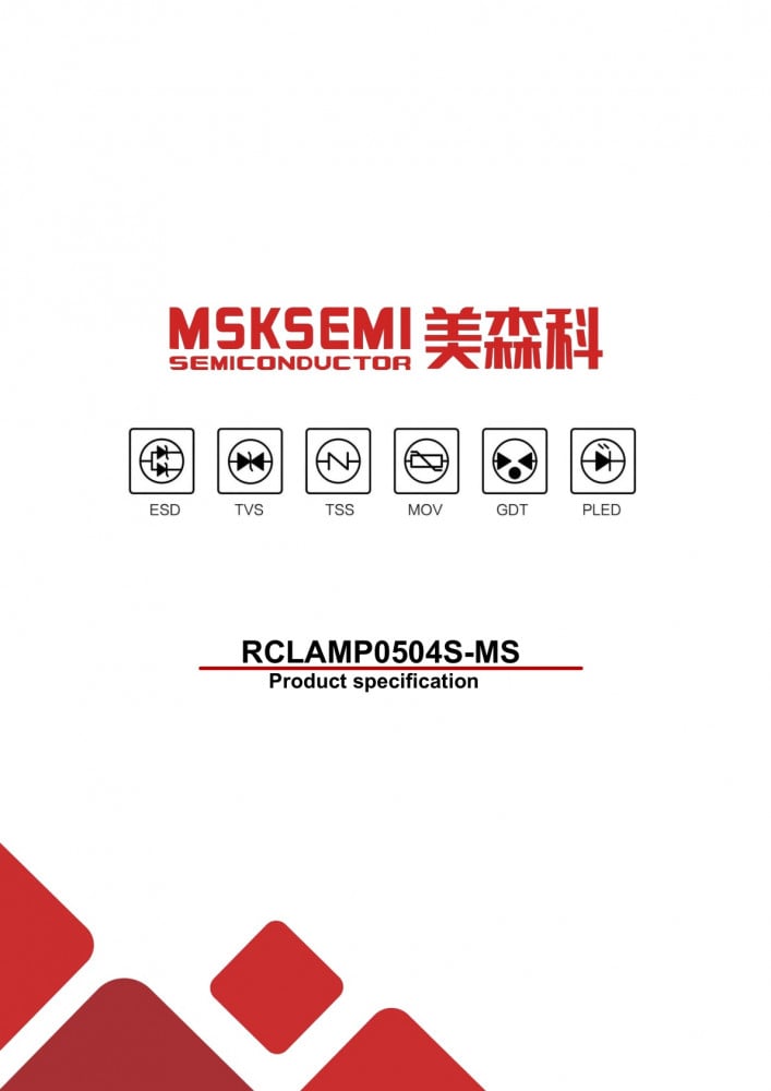 RCLAMP0504S-MS datasheet page 1