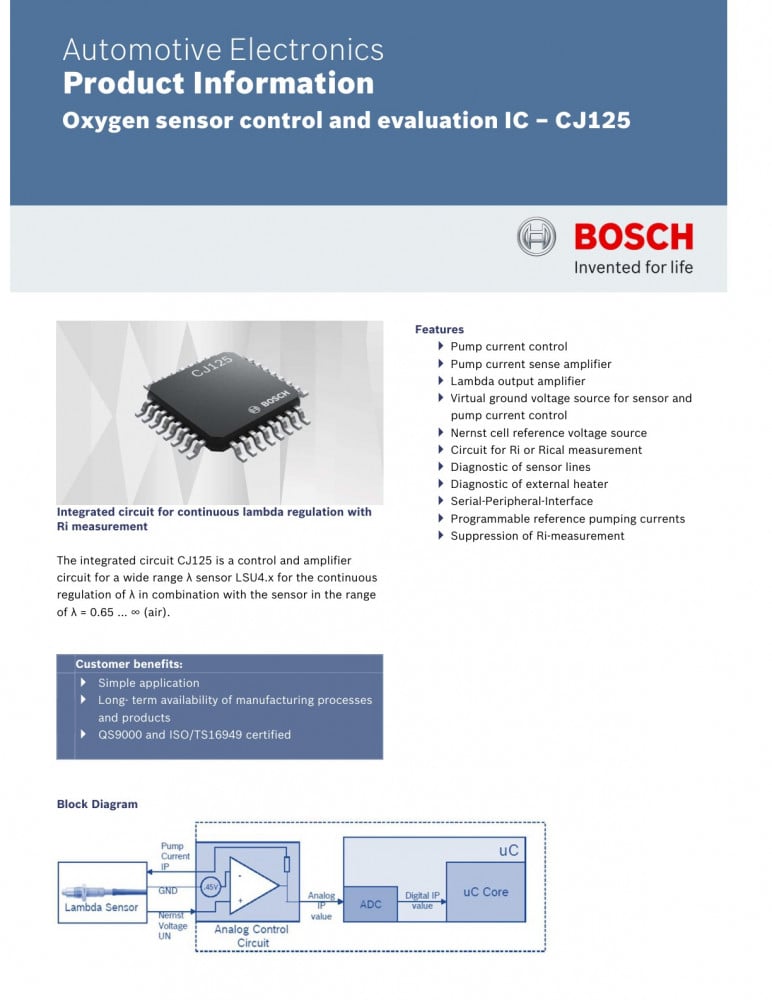 CJ125-LQFP32 datasheet page 1