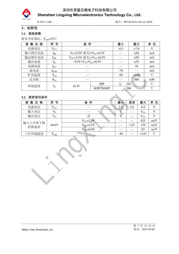 SN74LS244 datasheet page 7