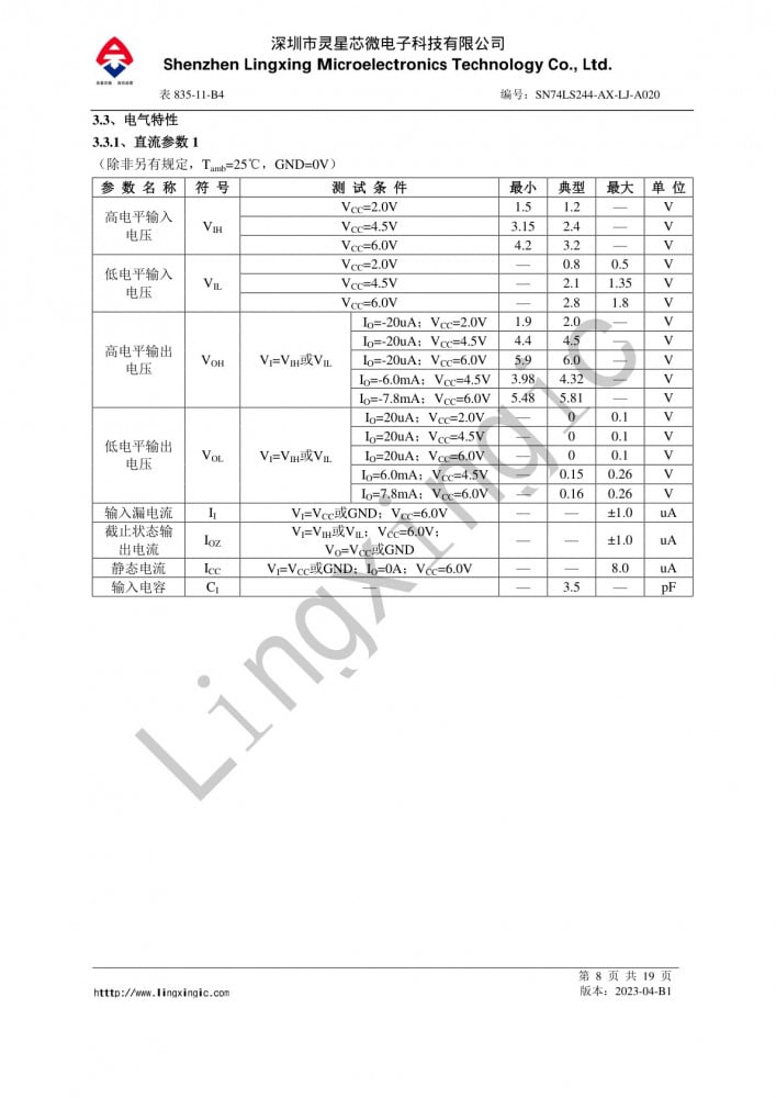 SN74LS244 datasheet page 8