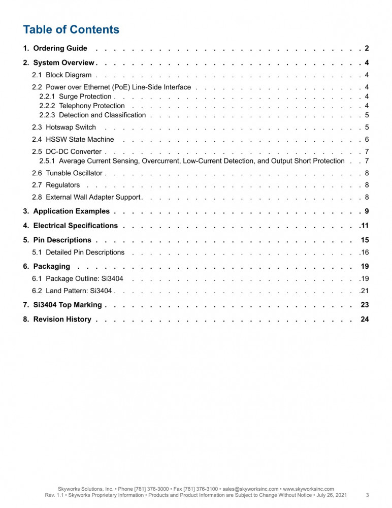 SI3404 datasheet page 3