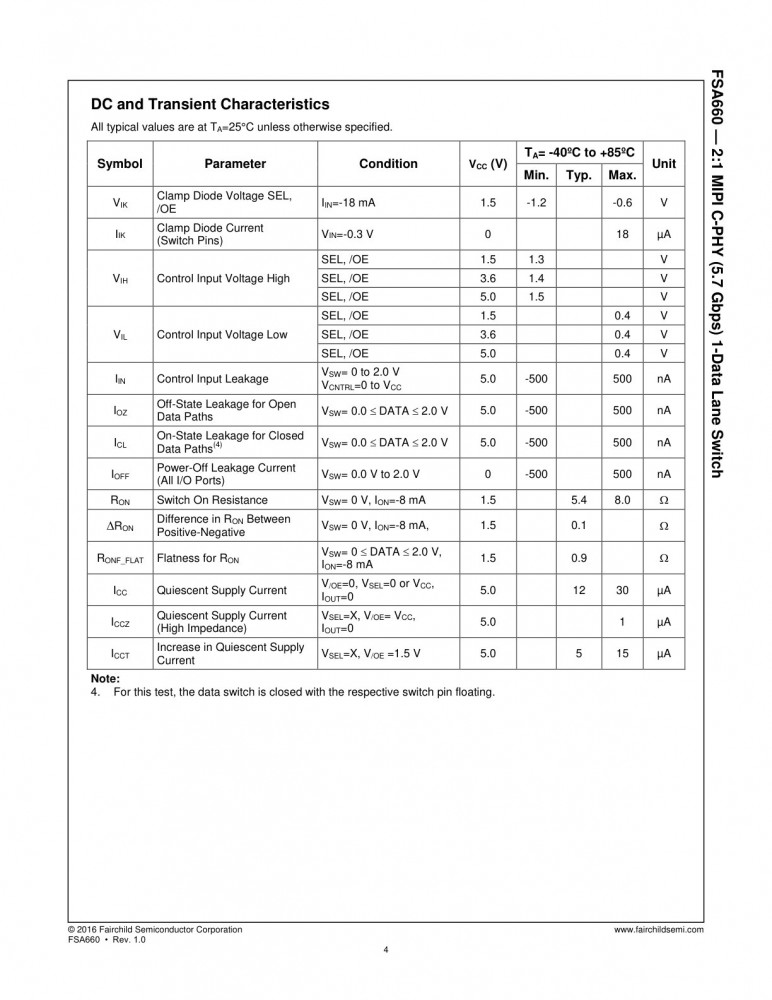 FSA660 datasheet page 5