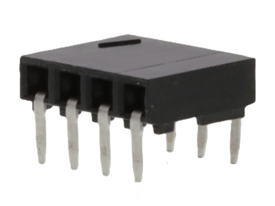 C-Grid III PCB Receptacle, 2.54mm Pitch, Single Row, Right-Angle, Shrouded, 4 Circuits, 0.38µm Gold (Au) Plating for sale