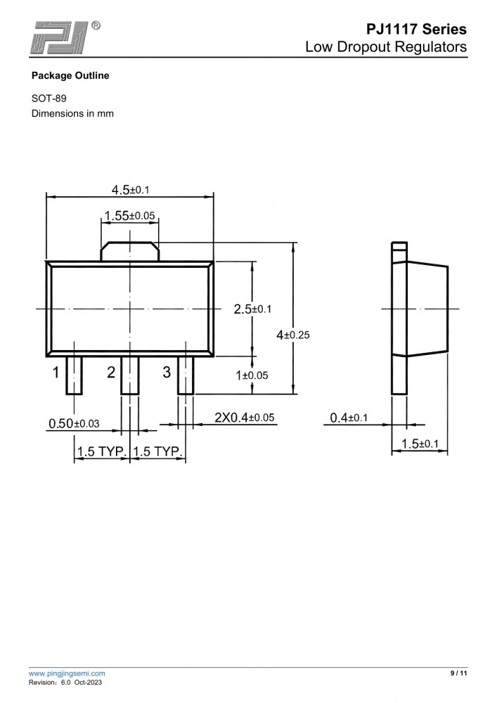 PJ1117 datasheet page 9
