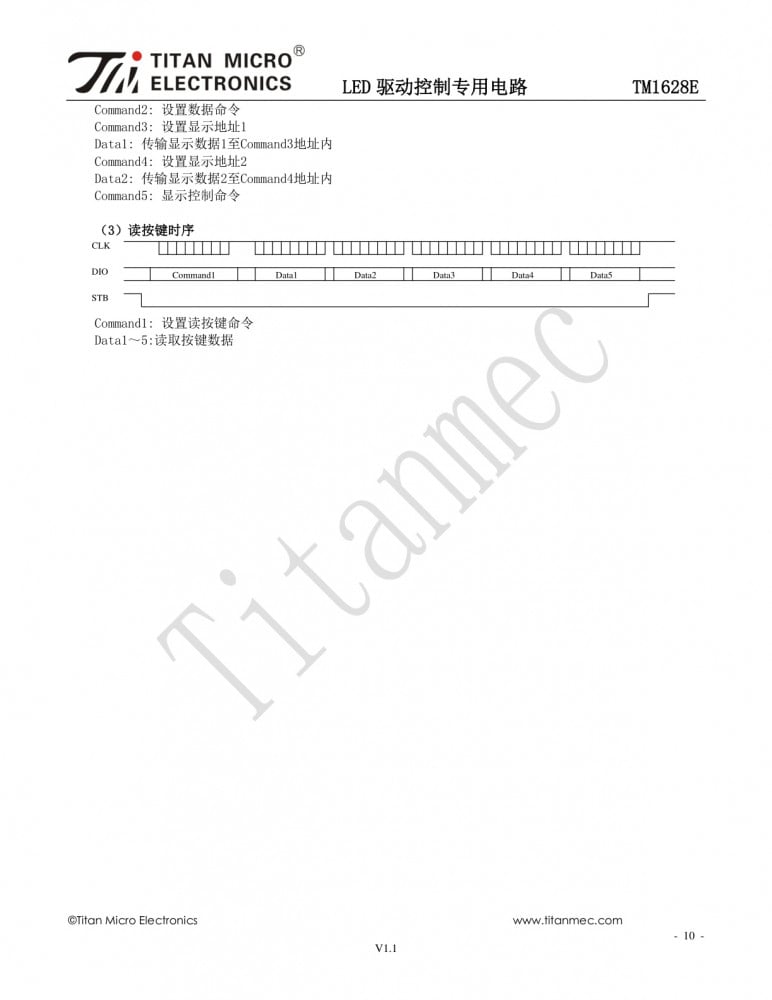 TM1628E datasheet page 10