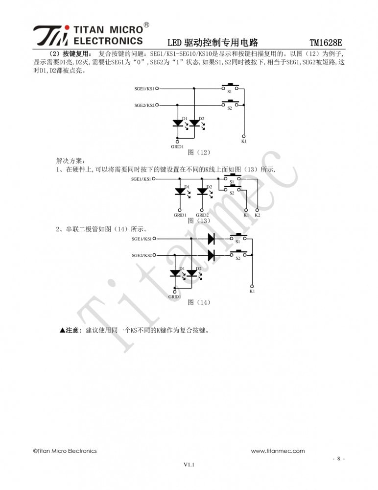 TM1628E datasheet page 8