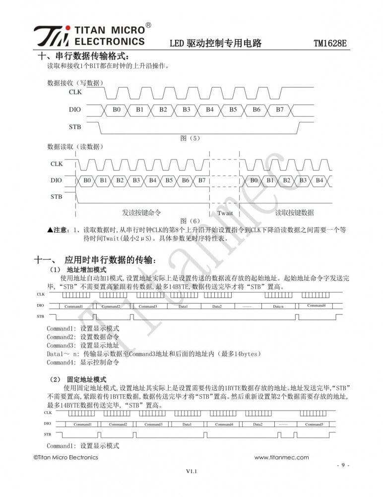 TM1628E datasheet page 9