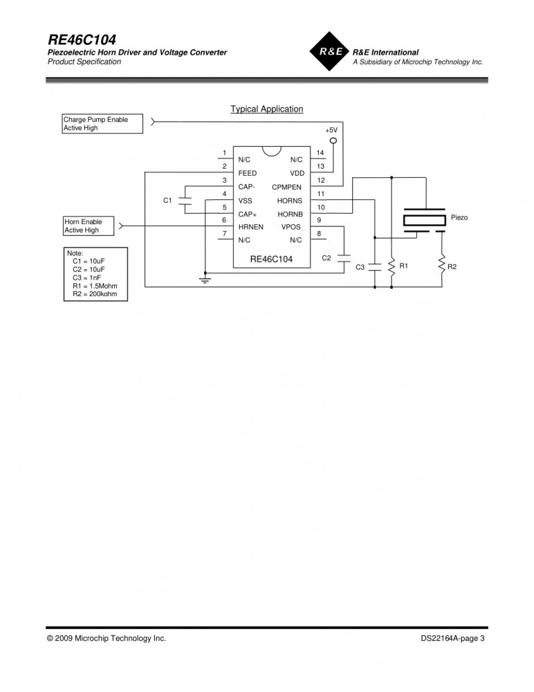 RE46C104 datasheet page 3