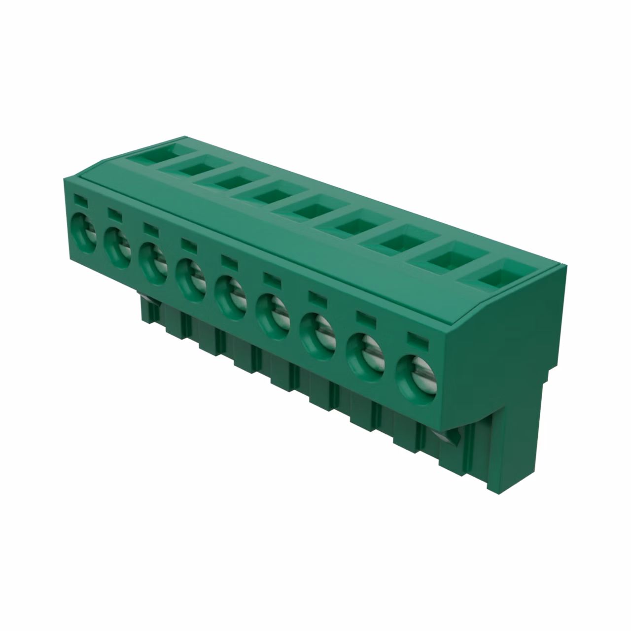 5.08mm Pitch Eurostyle Horizontal Plug, Green Housing, 9 Circuits for sale