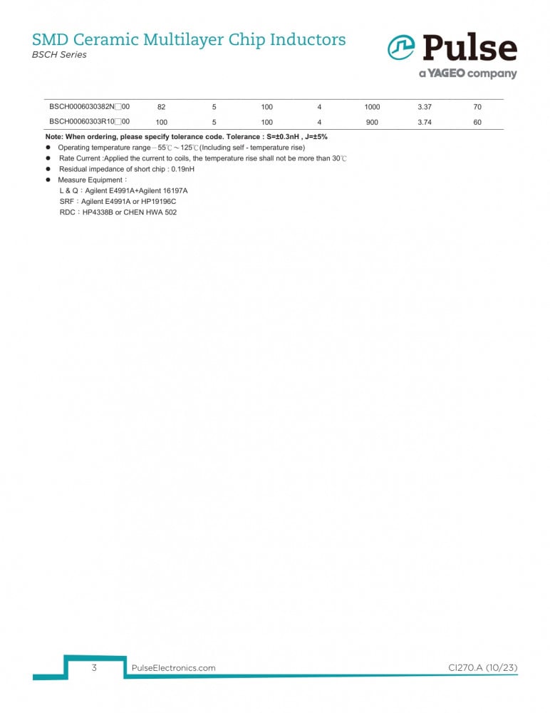 BSCH series technical document page 3