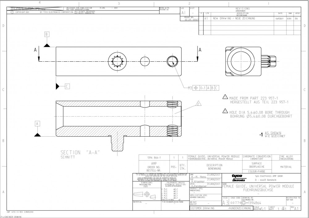 TE Connectivity AMP drawing preview for 1394864-1