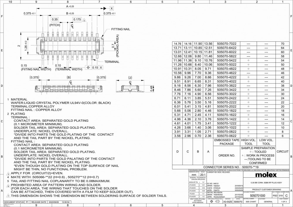 505070-0622 product drawing, page 4