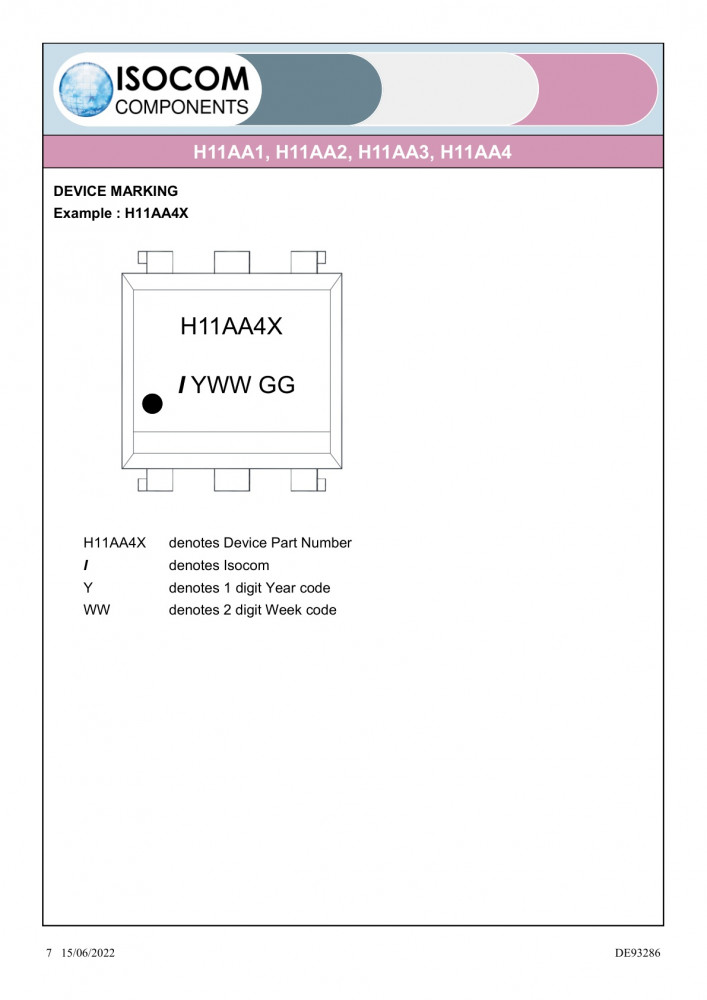 H11AA3 datasheet page 7