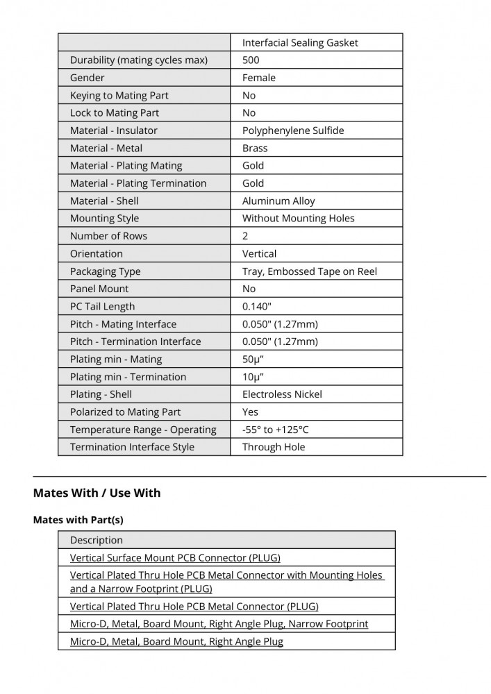 Technical document page 2 for MK-242-021-233-0000-0B7