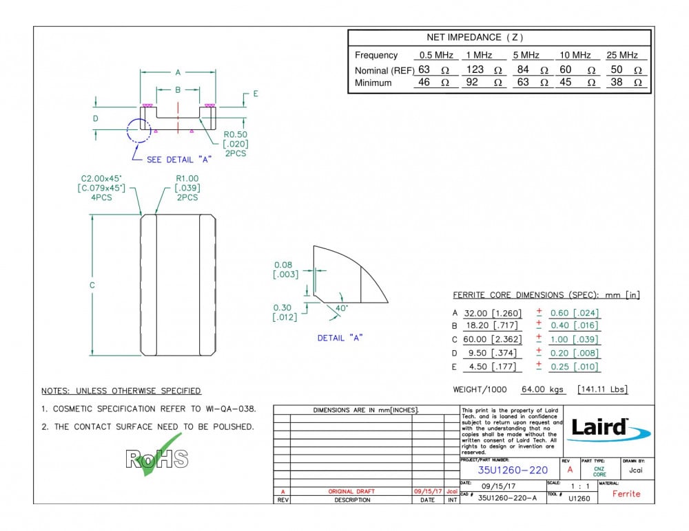 35U1260-220 technical document preview