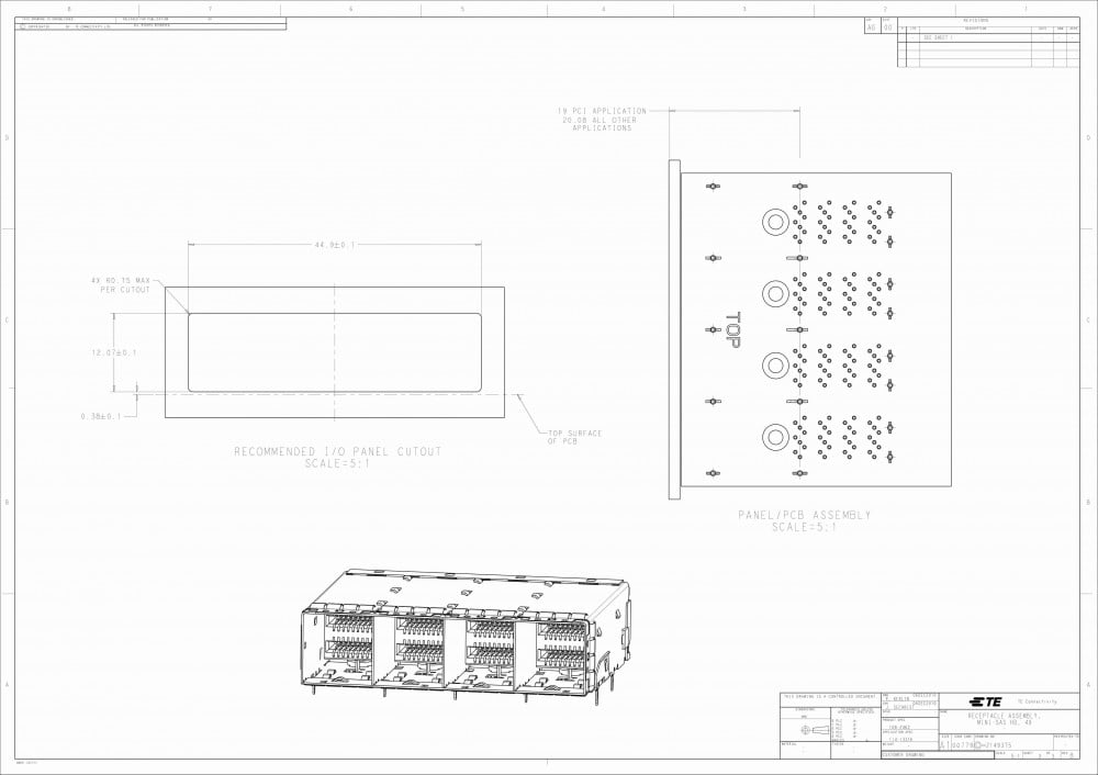 TE Connectivity 2149375-1 controlled drawing page 3