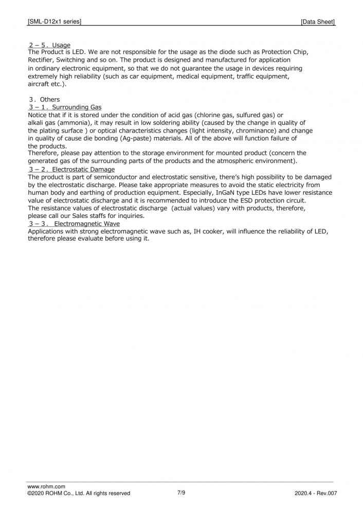 ROHM SML-D12M1WT86 datasheet page 7