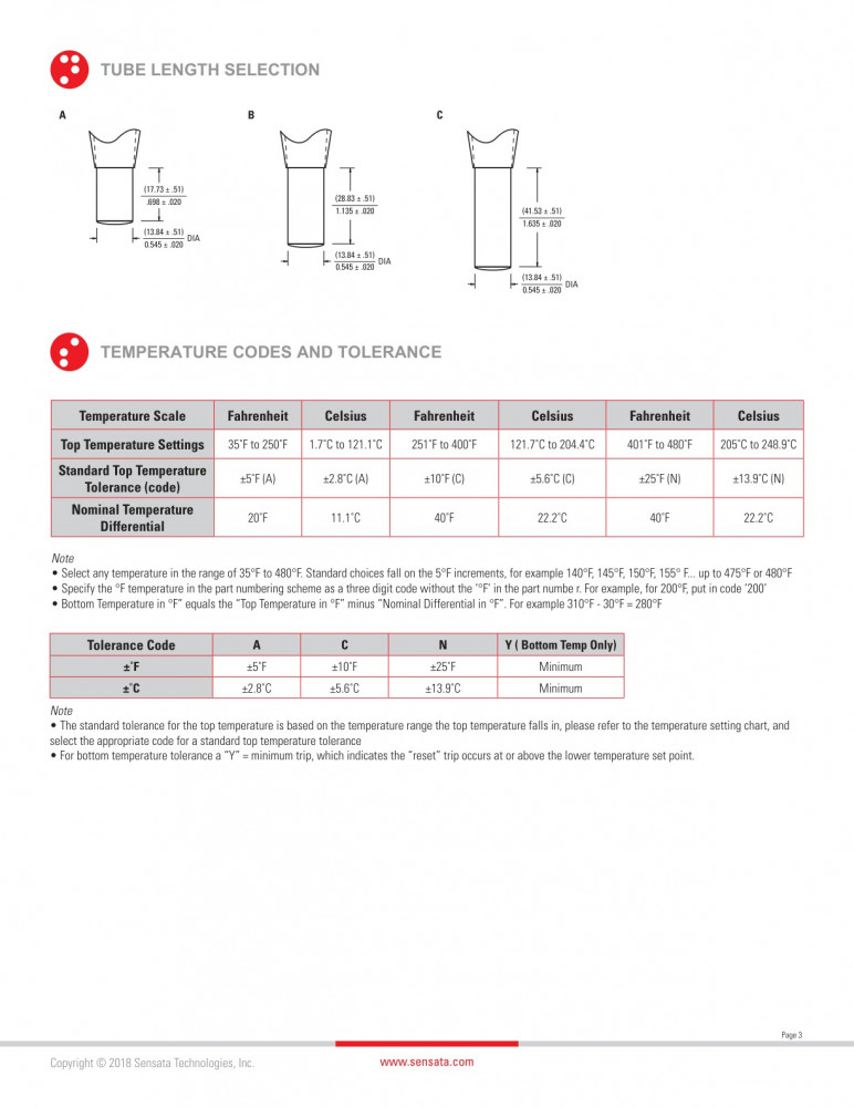 Sensata 5100 Series document page 3
