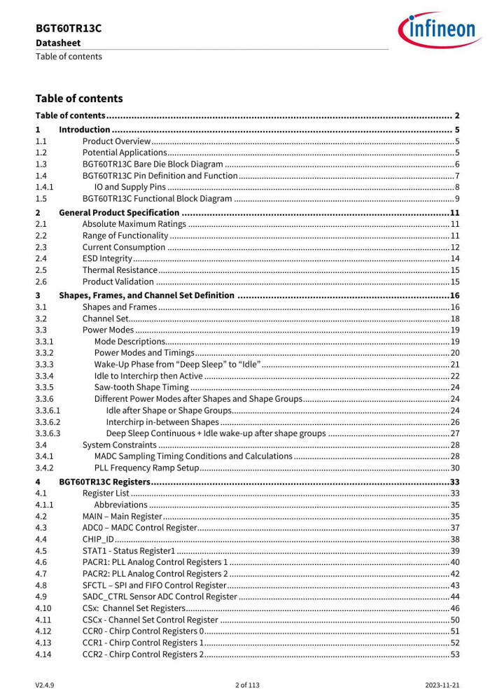 BGT60TR13C datasheet visual 2