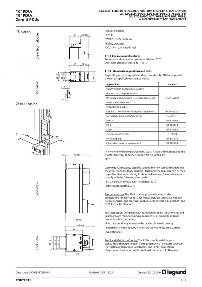 Legrand PDU document preview, page 2