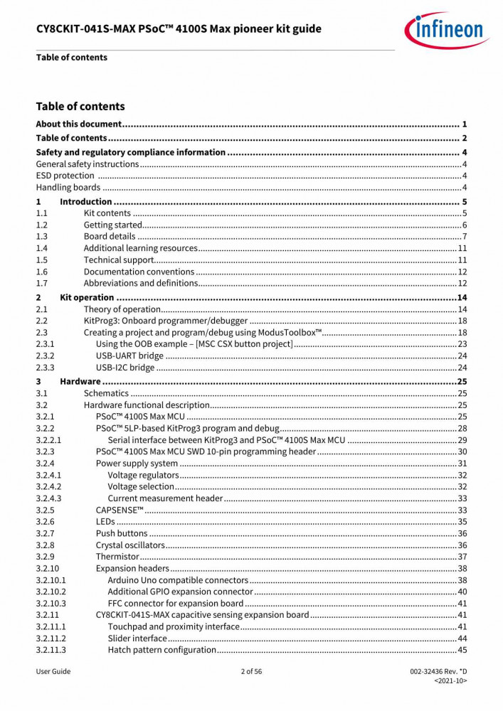 CY8CKIT-041S-MAX guide page 2