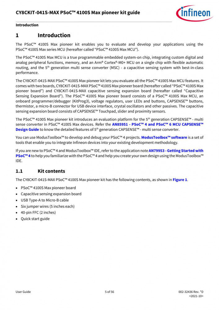 CY8CKIT-041S-MAX guide page 5
